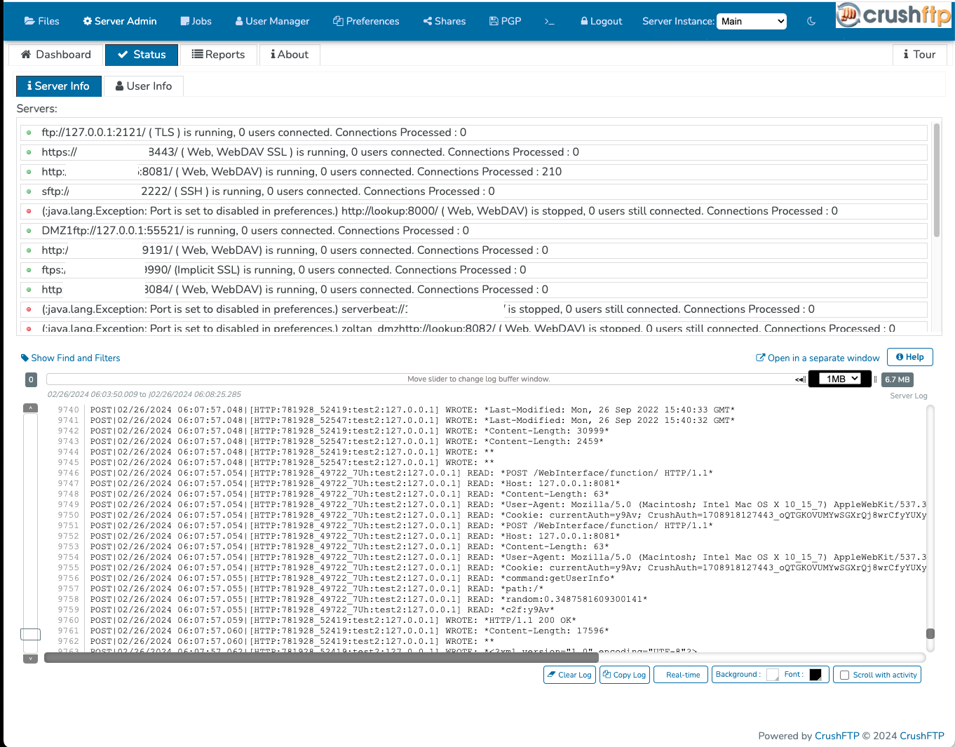 Crush11wiki: Server Info